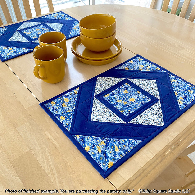 631 FRAMED FLORAL PLACEMATS DIGITAL PATTERN PDF – Tulip Square