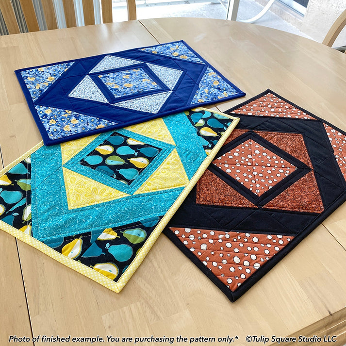 631 FRAMED FLORAL PLACEMATS DIGITAL PATTERN PDF – Tulip Square